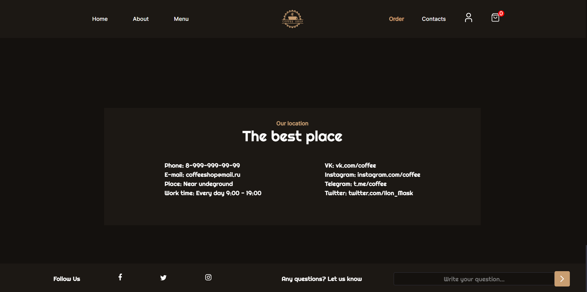 GitHub - DkFighT/CoffeeShop