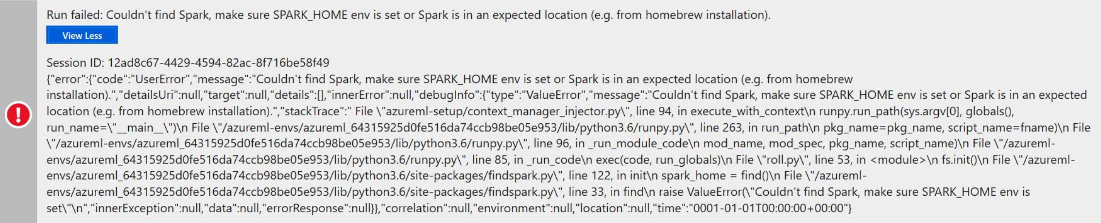 AML Compute job failing · Issue #655 · microsoft/SynapseML · GitHub