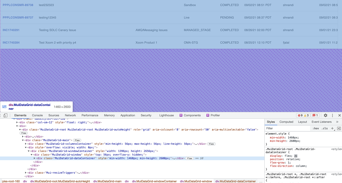 [DataGrid] Extra space is added in server side pagination when rows per page are changed · Issue ...