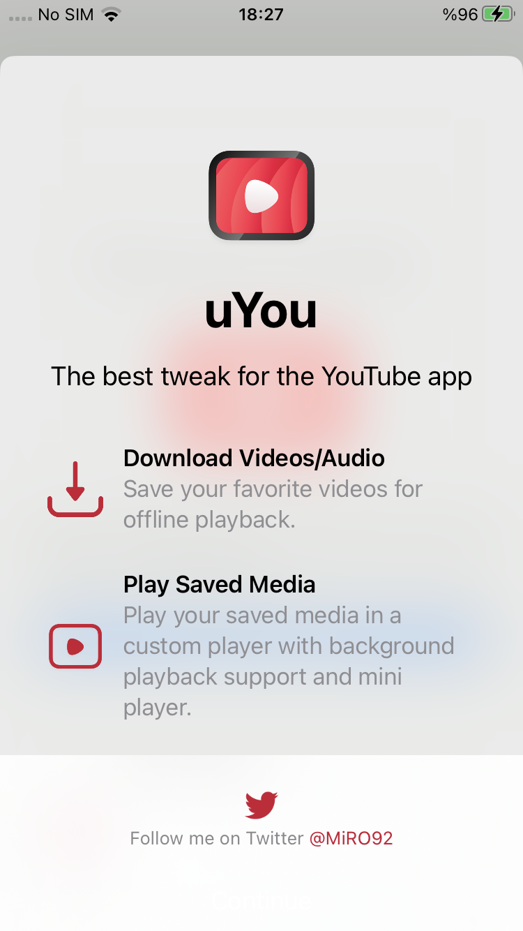 Introduction Page(?) on first launch · Issue #185 · MiRO92/uYou-for ...