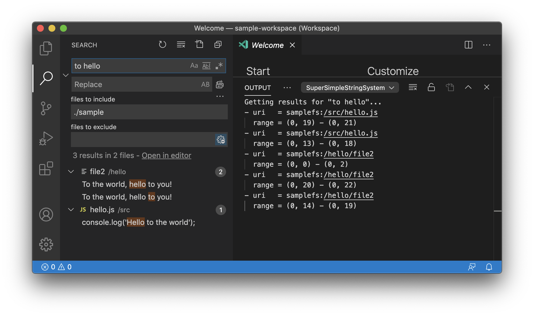 Search results UI does not respect results reported from custom ...