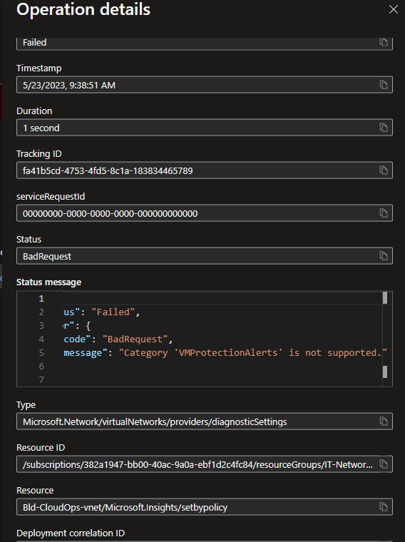 Bug Report - Deploy Diagnostic Settings for Virtual Networks fails in USGovernment · Issue #1331 ...