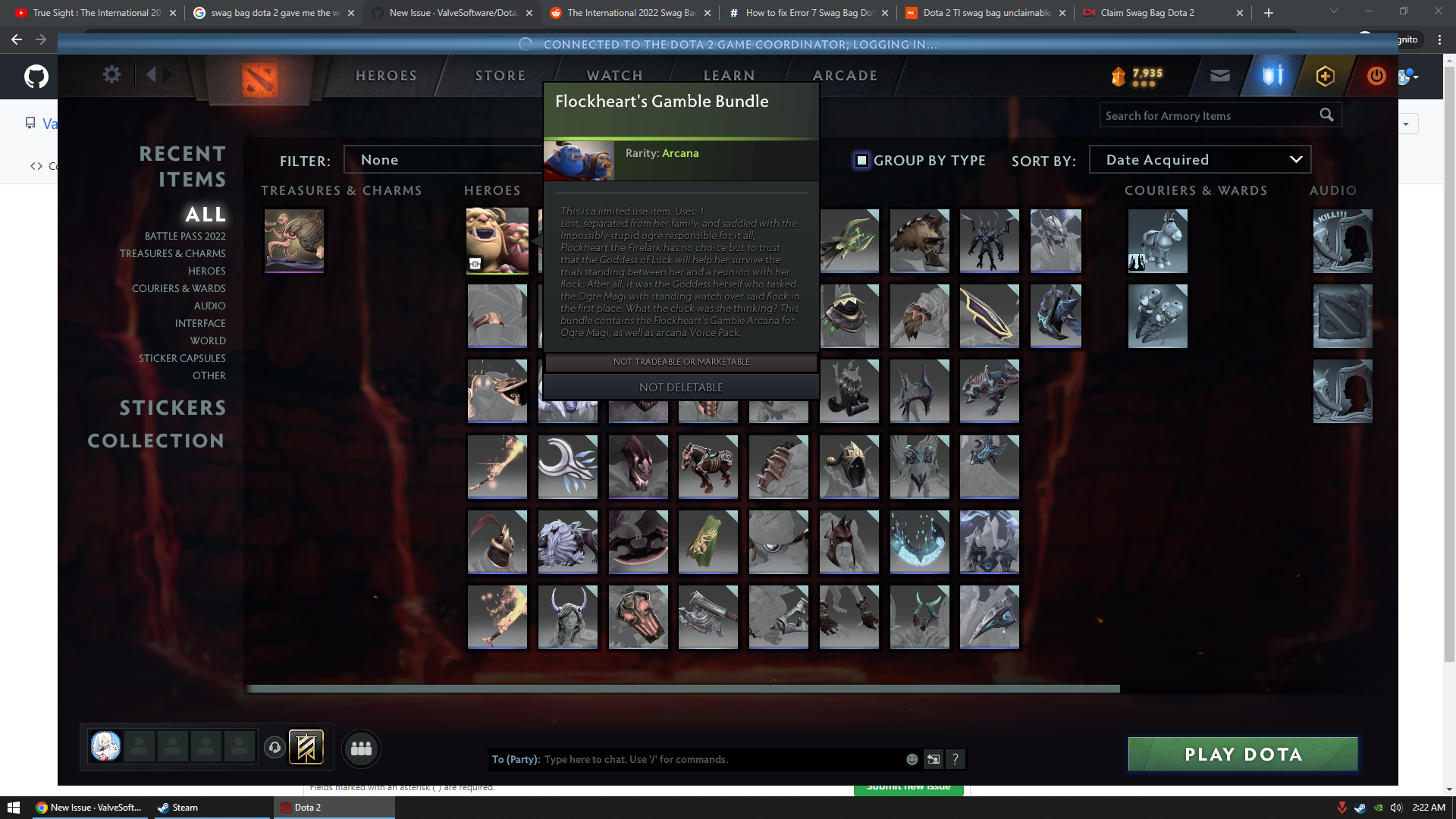 Swag bag gave me wrong arcana · Issue #4432 · ValveSoftware/Dota2-Gameplay · GitHub