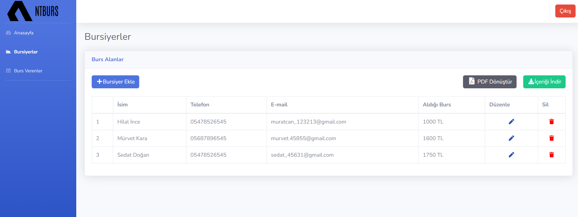 GitHub - nihatince/Burs-Takip-Sistemi