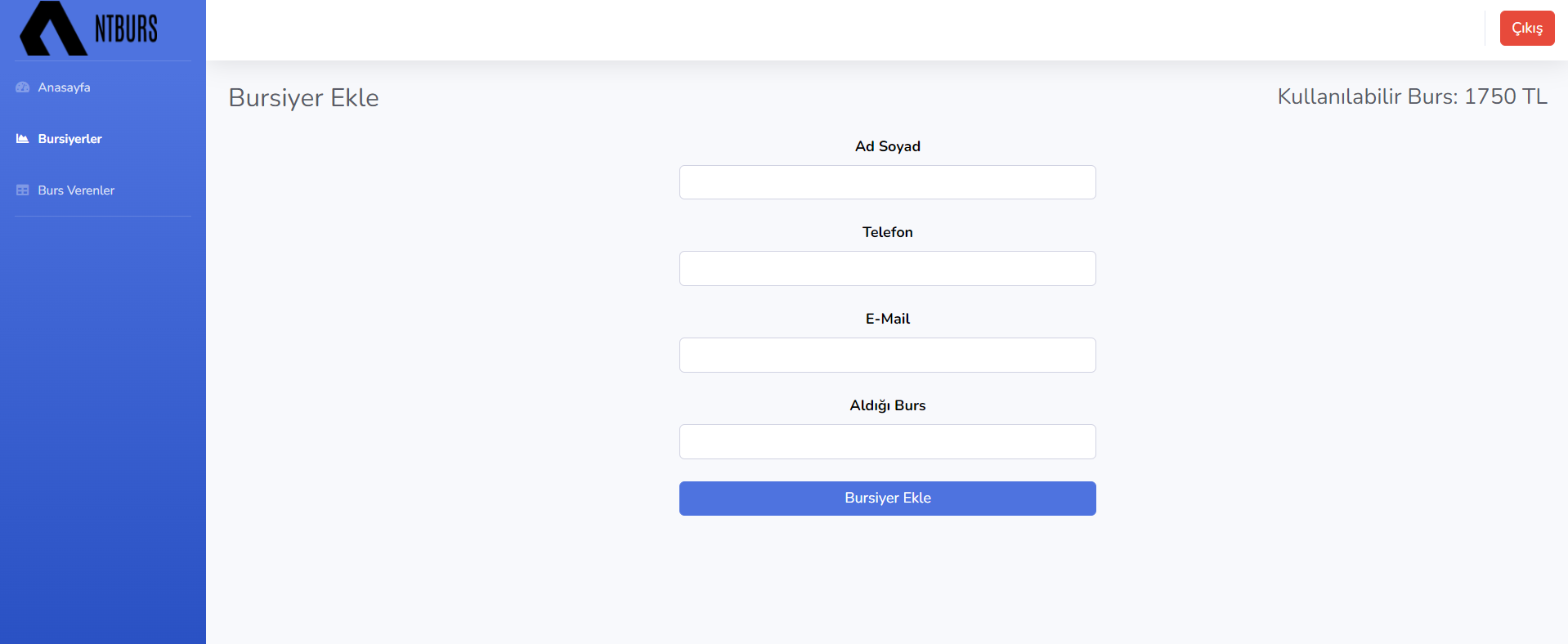 GitHub - nihatince/Burs-Takip-Sistemi
