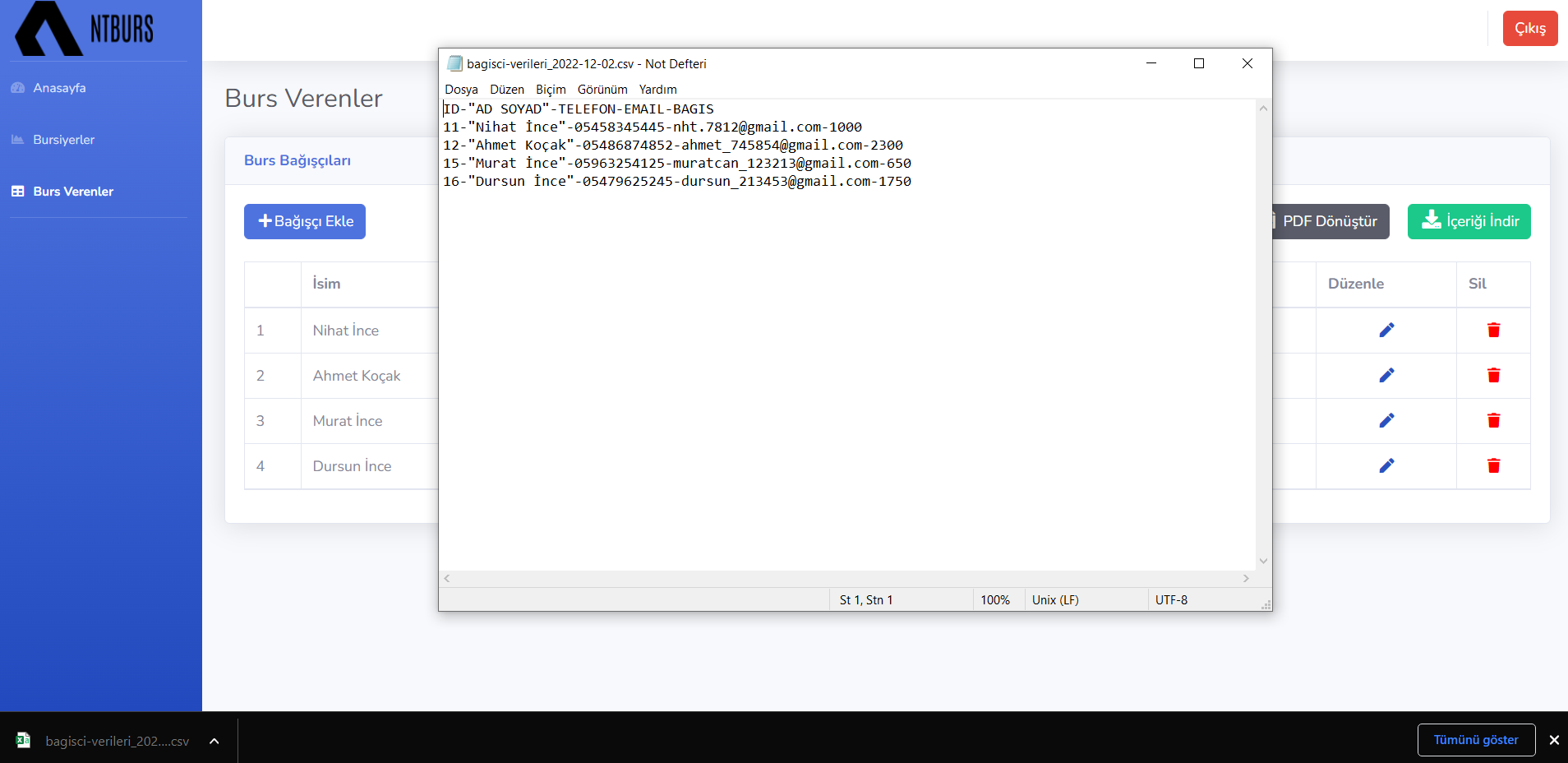 GitHub - nihatince/Burs-Takip-Sistemi
