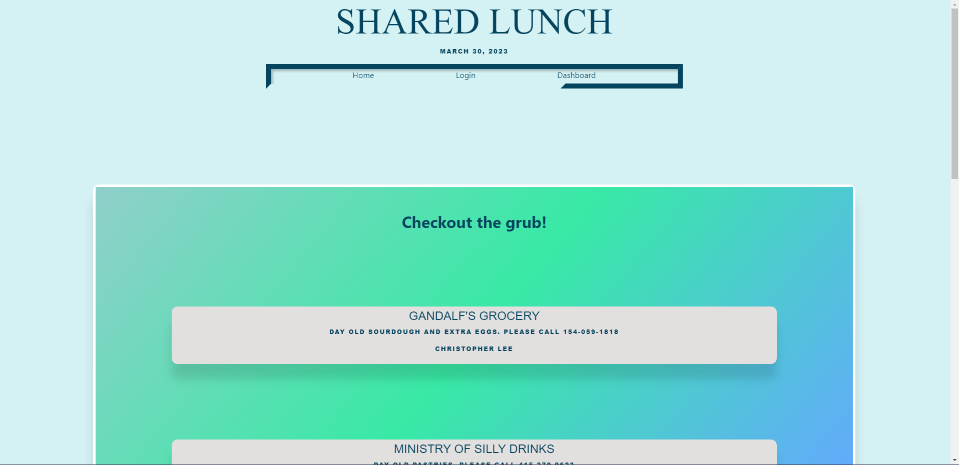 GitHub - jtich40/shared-lunch: Full-stack application that provides a ...