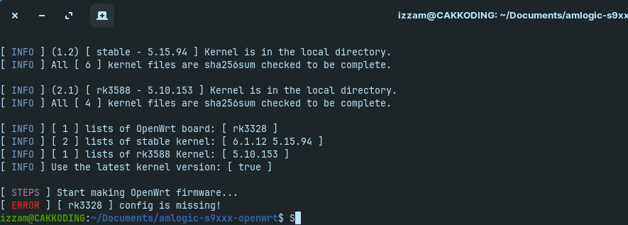 [ rk3328 ] config is missing! · Issue #391 · ophub/amlogic-s9xxx-openwrt · GitHub