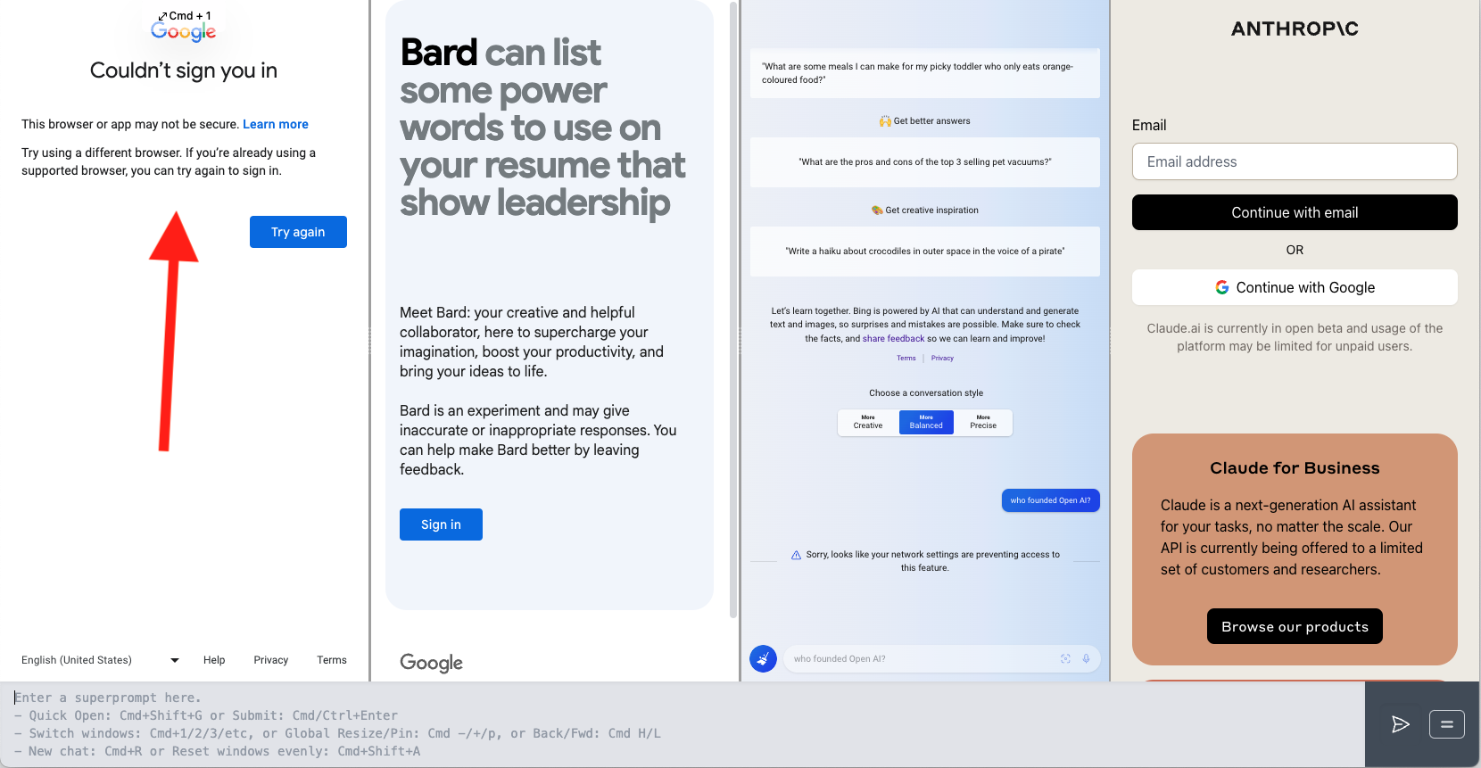 I can't get access to Google · Issue #175 · smol-ai/GodMode · GitHub