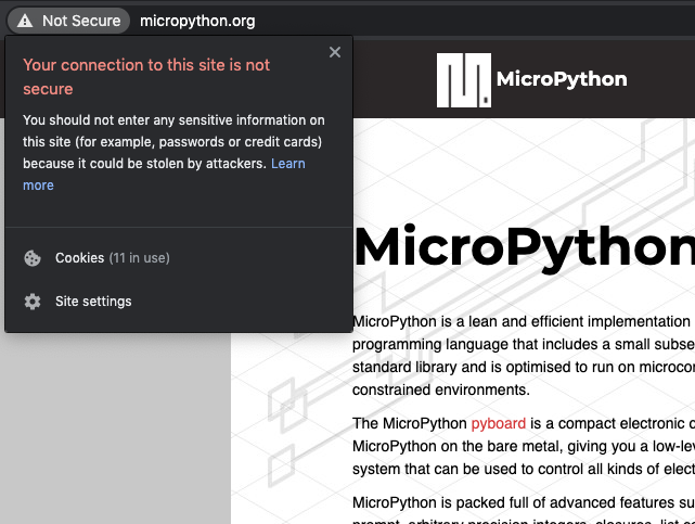 Website: redirect HTTP to HTTPS · Issue #6699 · micropython/micropython · GitHub