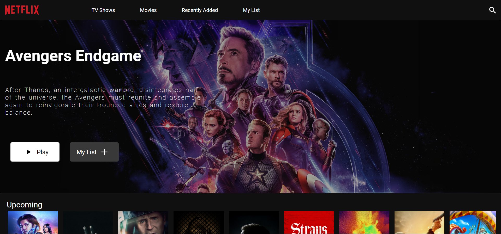 GitHub - kartikkaushik7497/Netflix-App: Creating a website using ...