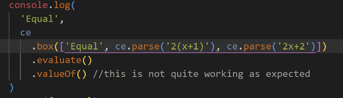 isEqual, ce.box(['Equal', lhs, rhs]).evaluate() · Issue #85 · cortex-js/compute-engine · GitHub