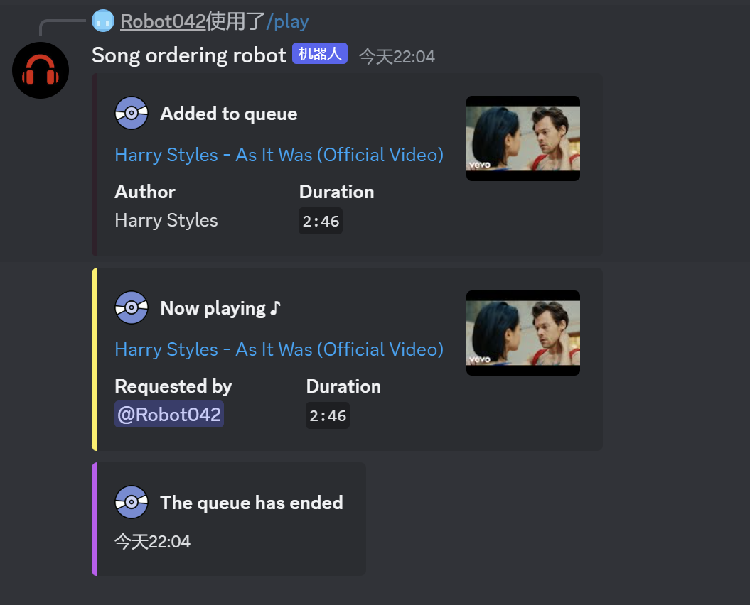 The music immediately ended after the music began · Issue #1251 · SudhanPlayz/Discord-MusicBot ...