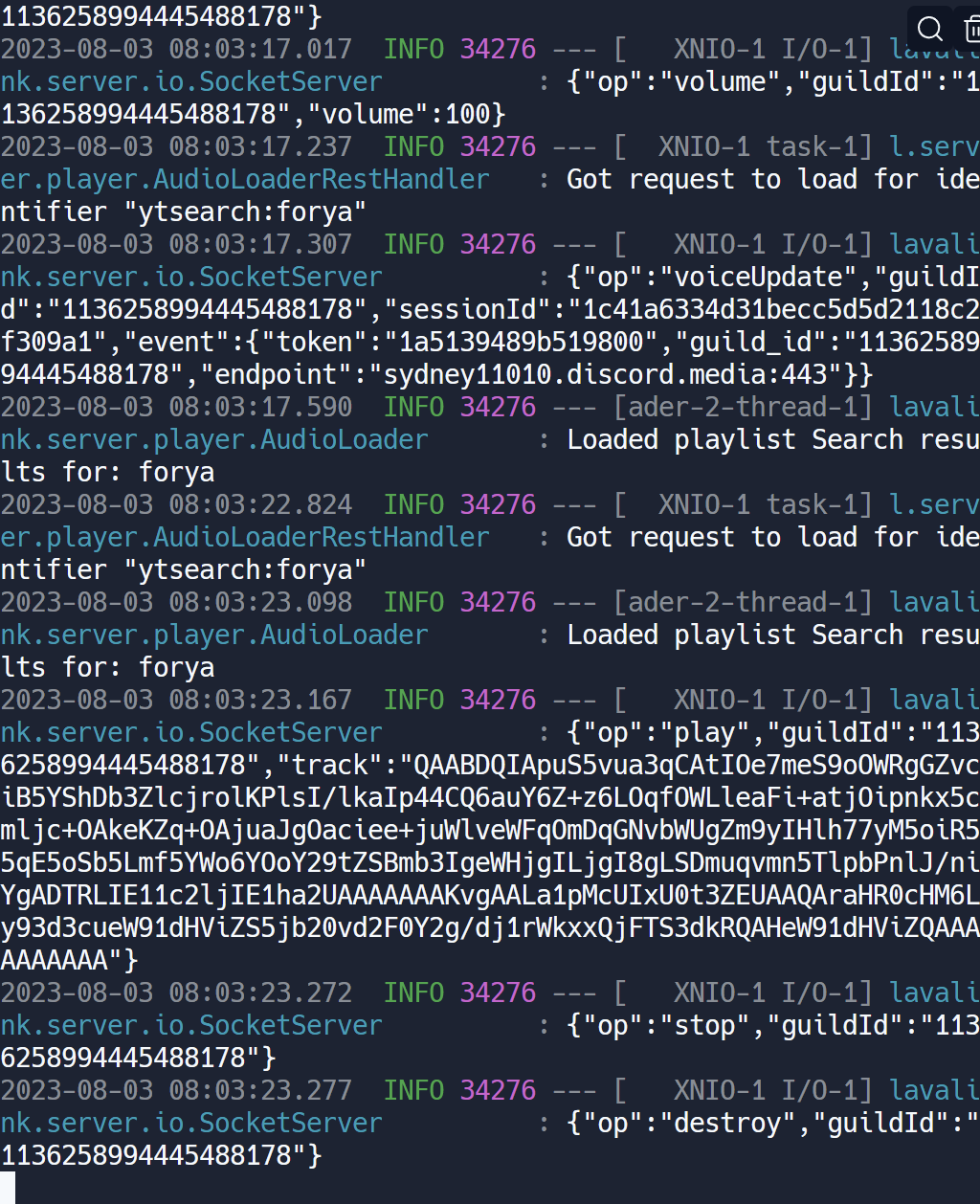 The music immediately ended after the music began · Issue #1251 · SudhanPlayz/Discord-MusicBot ...