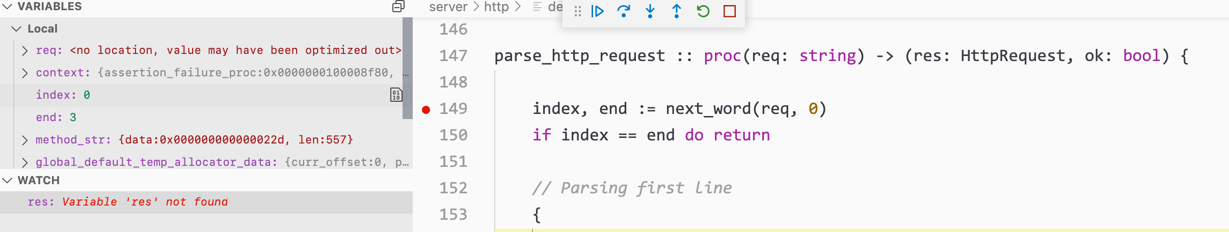 Debugging On Macos No Location For Parameters And Named Results · Issue 1576 · Odin Langodin
