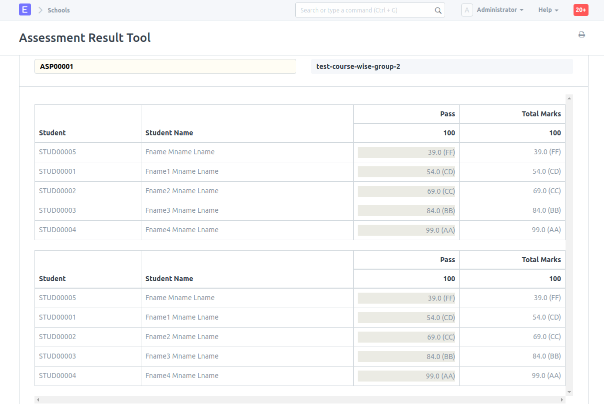 Assessment Result Displays Duplicate Tables · Issue 10344 · Frappeerpnext · Github