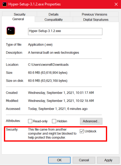 Not able to install hyper on Windows due to Windows Defender SmartScreen warning · Issue #5830 ...