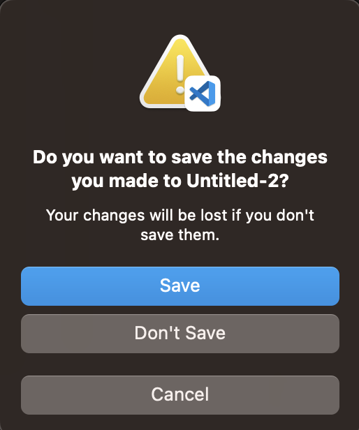 keyboard shortcut for Save prompt · Issue #175124 · microsoft/vscode · GitHub