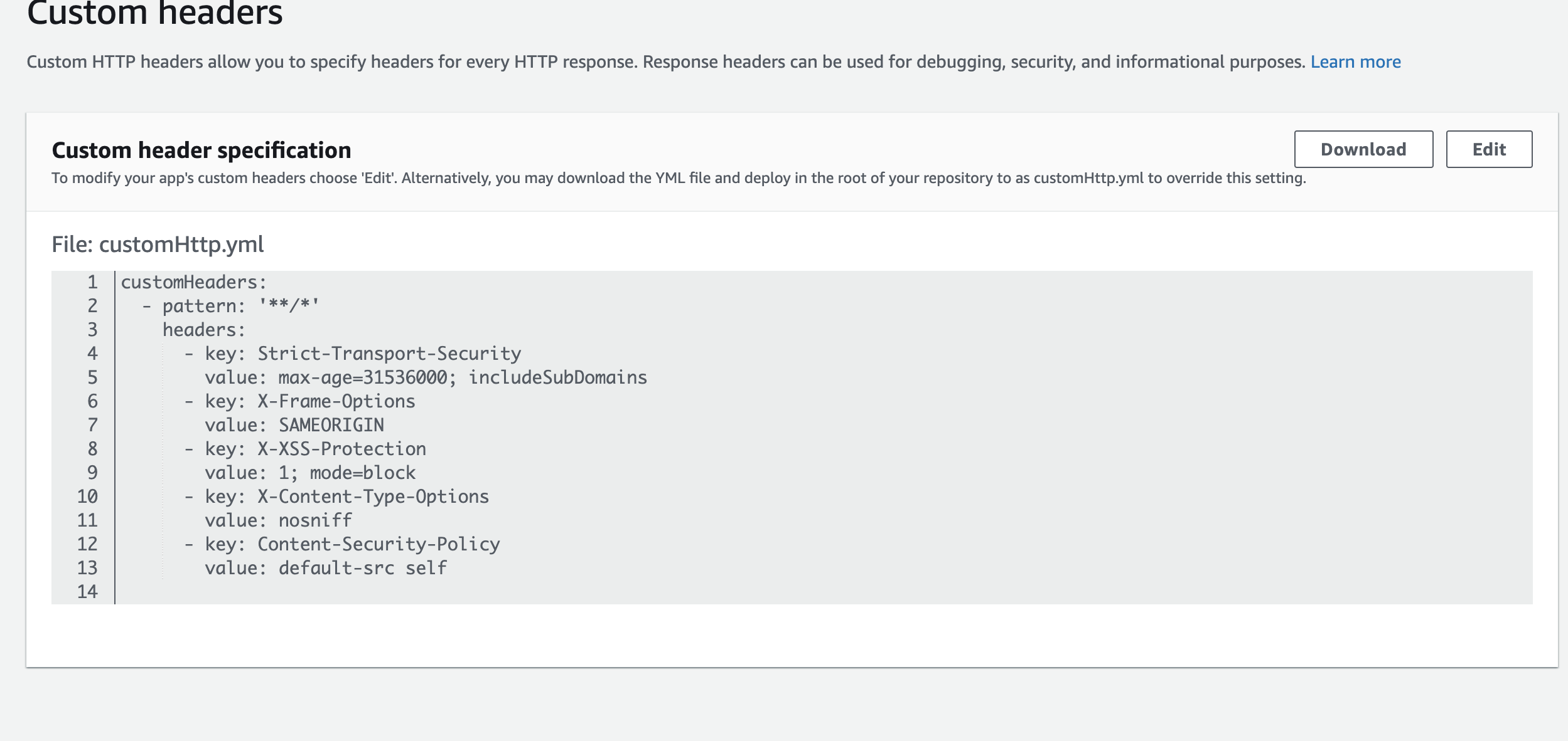 Custom headers not applied · Issue #1317 · aws-amplify/amplify-hosting · GitHub