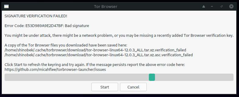 Signature verification failed downloading for the first time · Issue #621 · torproject ...