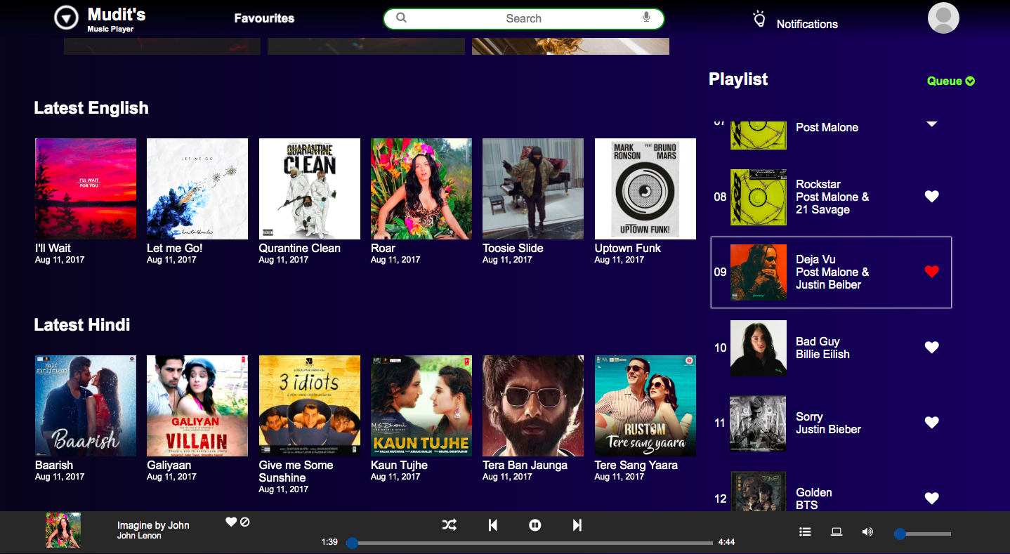 GitHub - mudit3113/Spotify-Clone