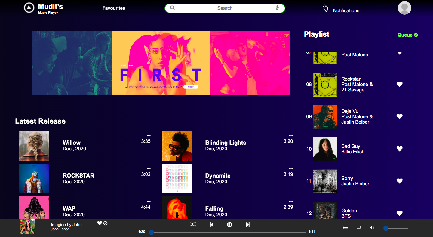 GitHub - mudit3113/Spotify-Clone