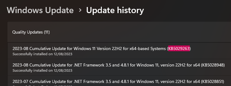 laptop screen indicators for Volume and Brightness missing since Win11 update of aug. 2023 ...