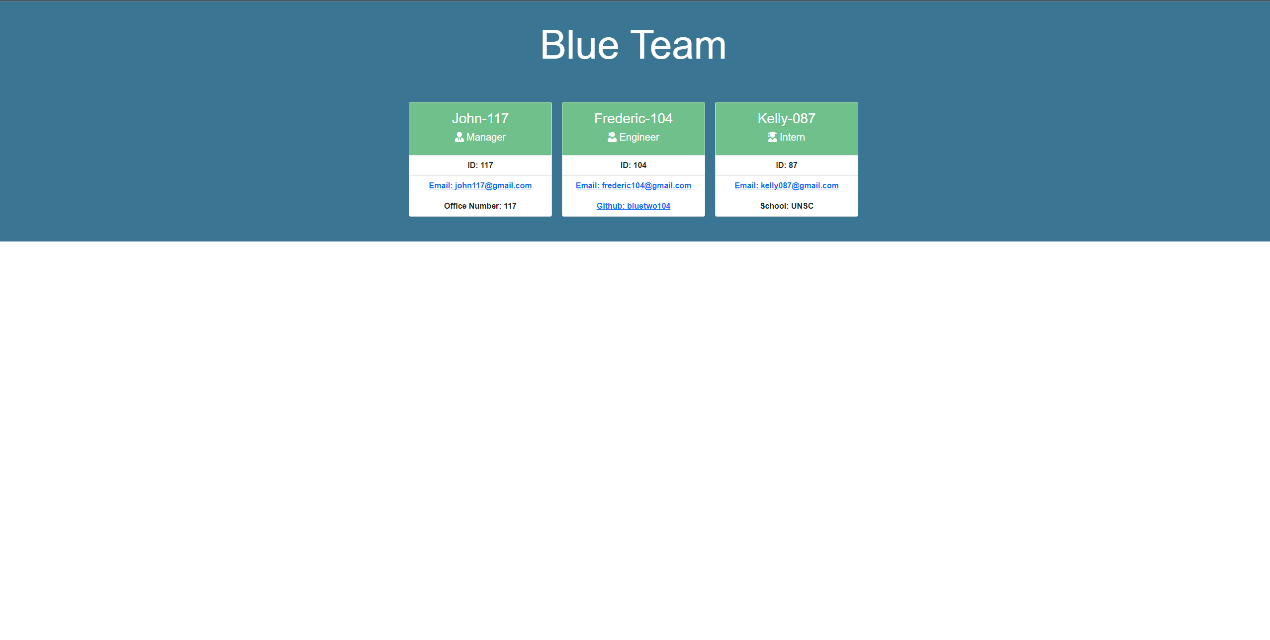 GitHub - ccvuong/Team-Profile-Creator: Node.js command-line application that takes in ...