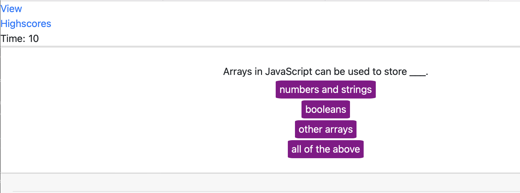 GitHub - Sandramihaela/Coding-Quiz