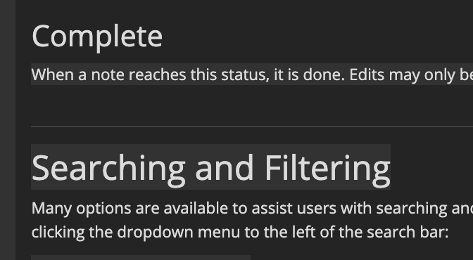 Text in knowledge base articles in dark mode has inconsistent ...