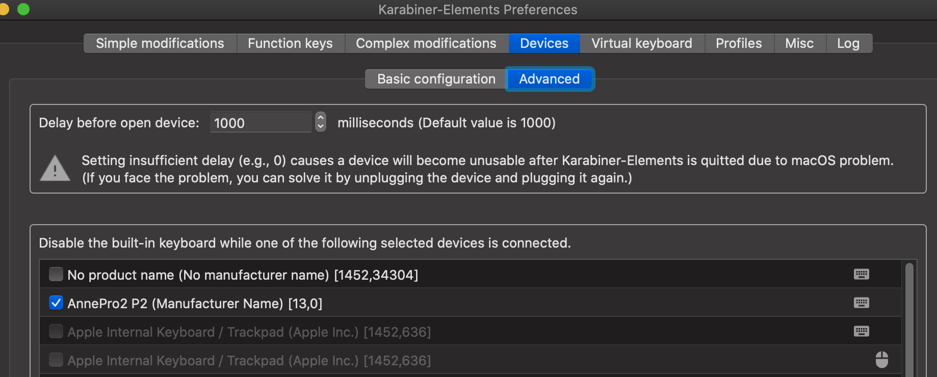 Simply want to disable Apple Internal Keyboard · Issue #2073 · pqrs-org ...