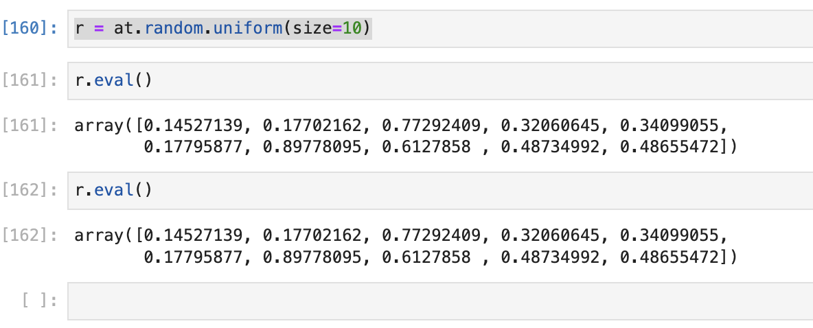 DefaultRandomState is not updated in .eval · Issue #1114 · aesara-devs/aesara · GitHub
