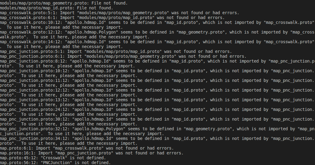 proto: File not found. · Issue #14666 · ApolloAuto/apollo · GitHub