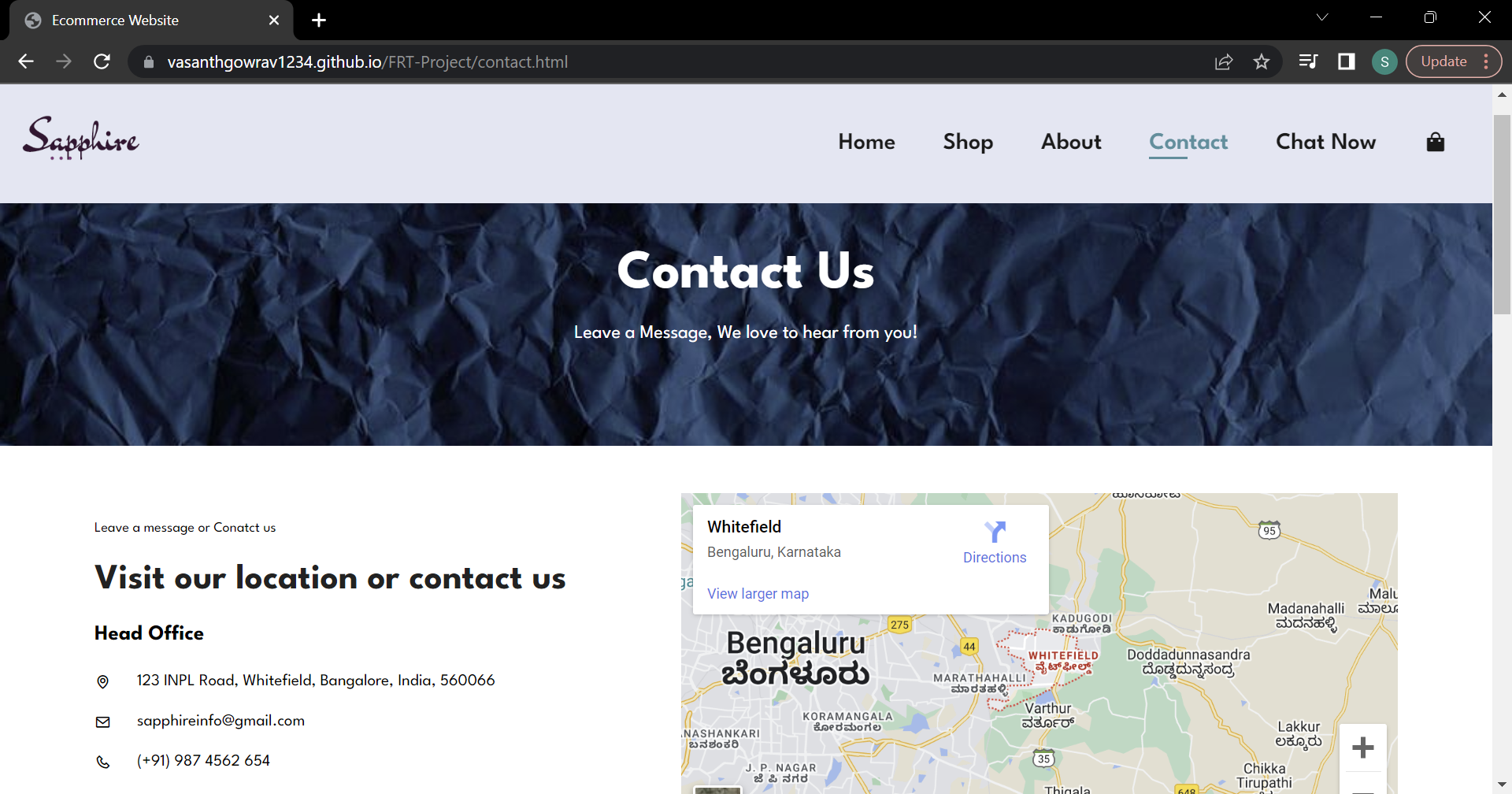 GitHub - VasanthGowrav1234/FRT-Project