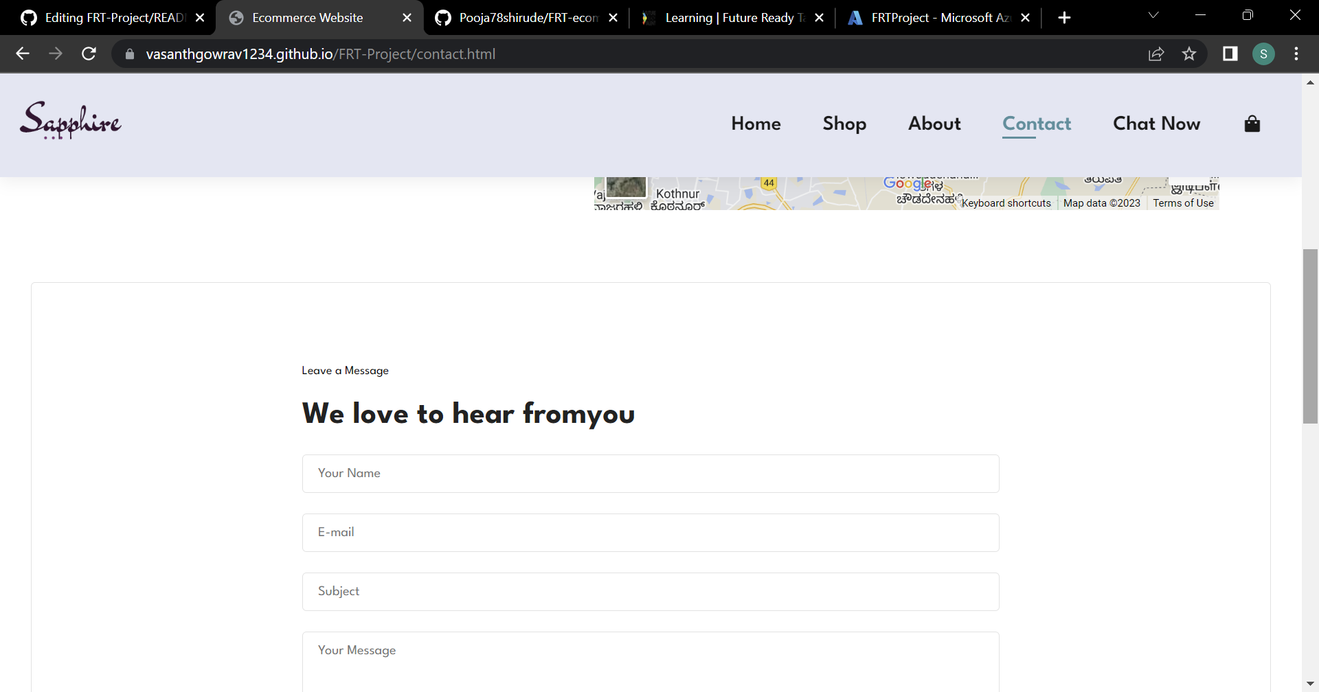 GitHub - VasanthGowrav1234/FRT-Project