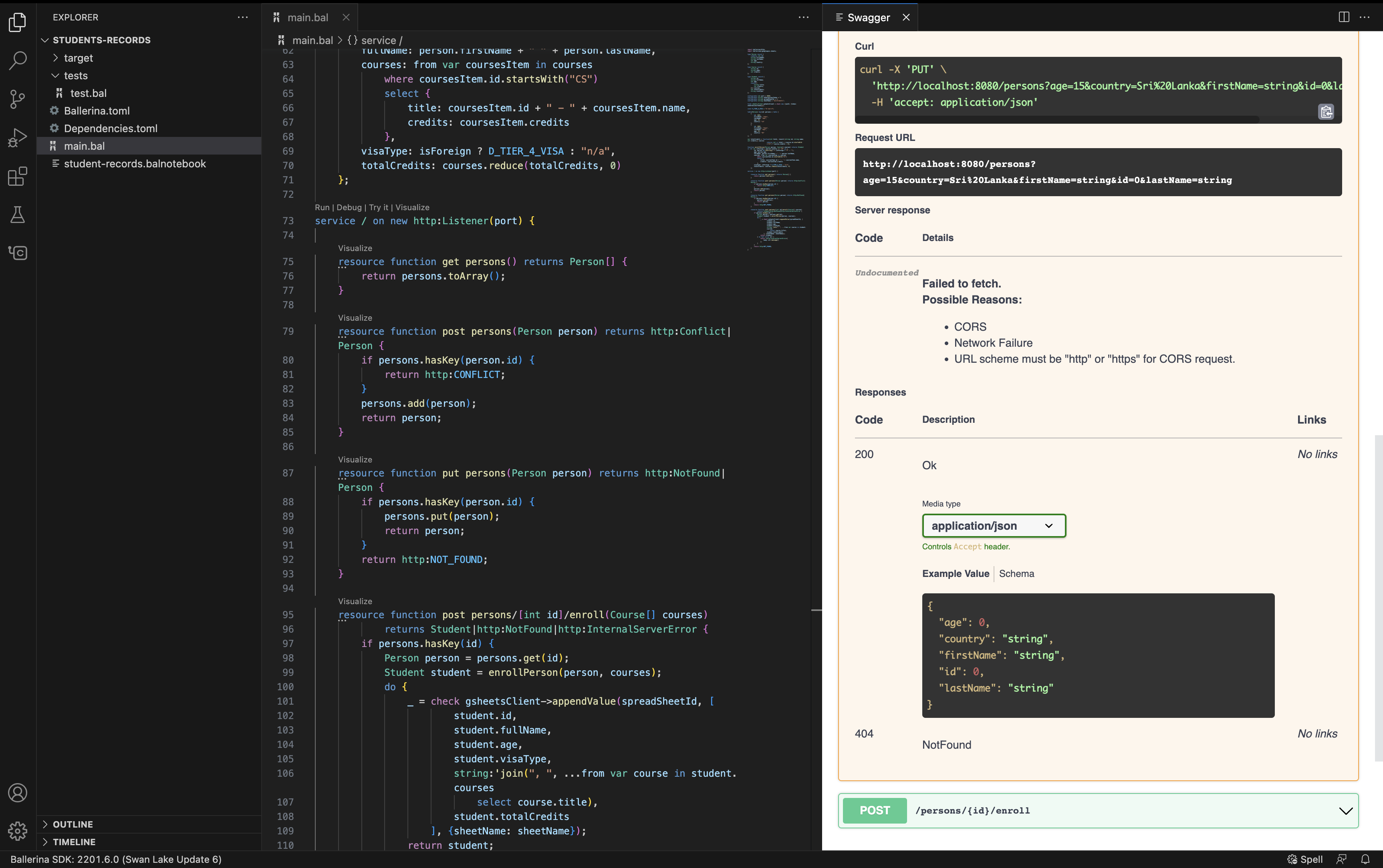 HTTP Try It doesn't work the API Designer with Data Mapper sample ...
