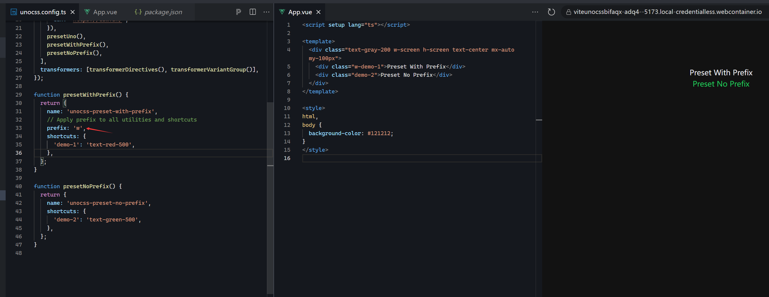 Custom preset `prefix` is not works · Issue #2184 · unocss/unocss · GitHub