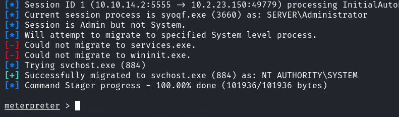 Rogue nil before meterpreter shell starts · Issue #14678 · rapid7/metasploit-framework · GitHub