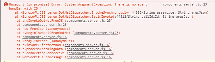Razor Components stops responding · Issue #7211 · dotnet/aspnetcore · GitHub