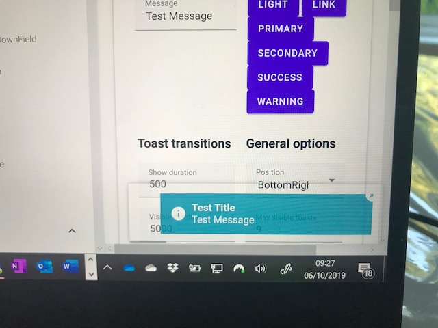 Toast rendering with narrow screen · Issue #284 · SamProf/MatBlazor · GitHub
