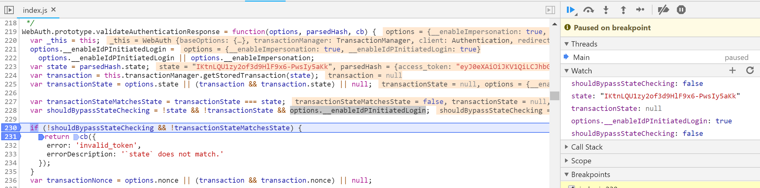 `state` does not match and __EnableIdPInitiatedLogin setting · Issue #818 · auth0/auth0.js · GitHub