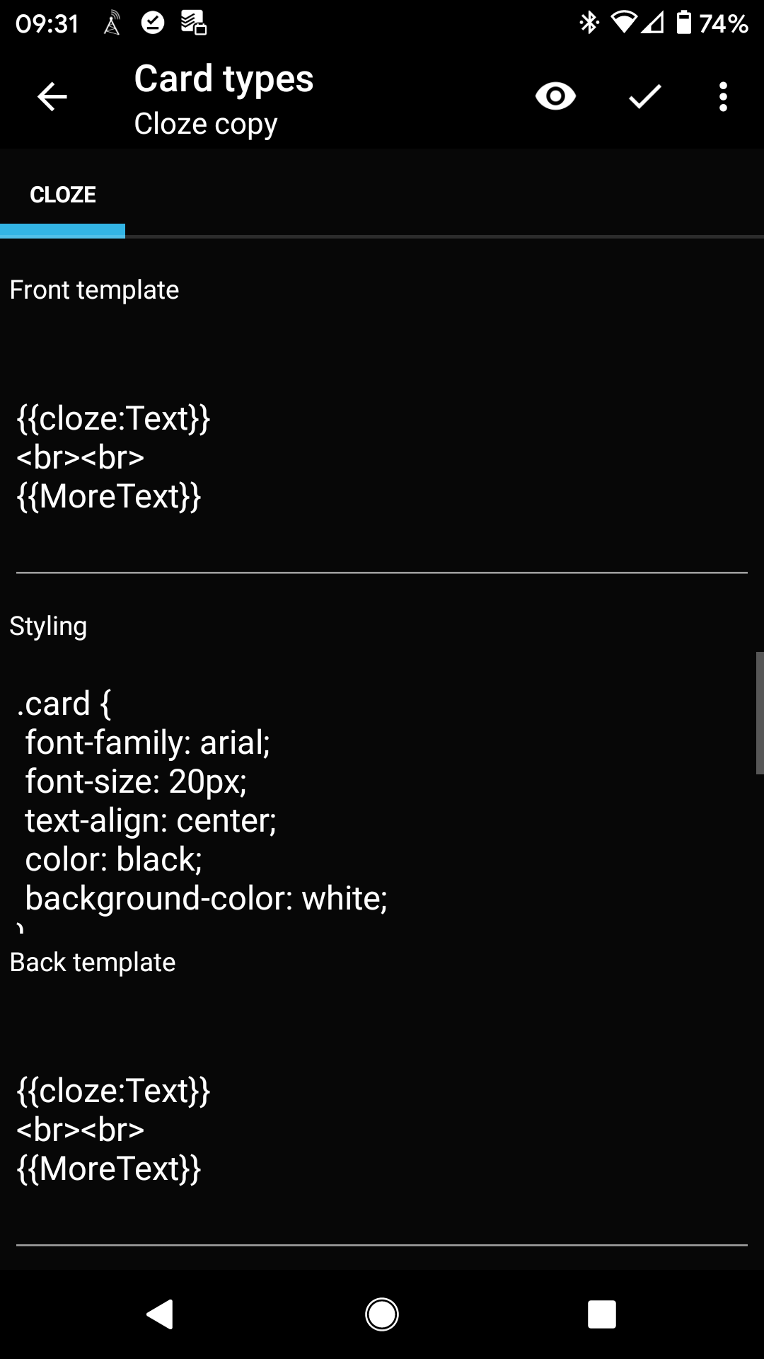 AnkiDroid renders a modified cloze note type incorrectly · Issue #6121 ...