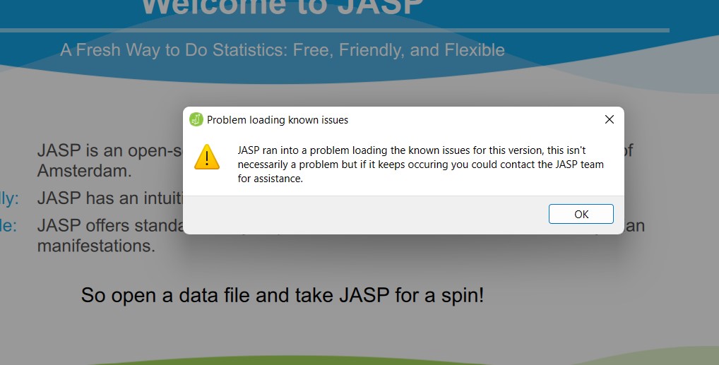 JASP won´t stay open, opens and immediately closes[Bug]: · Issue #1880 · jasp-stats/jasp-issues ...