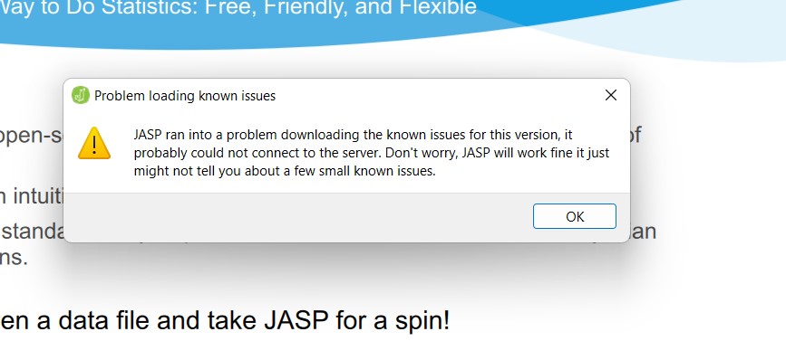 JASP won´t stay open, opens and immediately closes[Bug]: · Issue #1880 · jasp-stats/jasp-issues ...