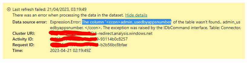 [CoE Starter Kit - BUG] CoE Power BI report not refreshing due to missing columns · Issue #5351 ...