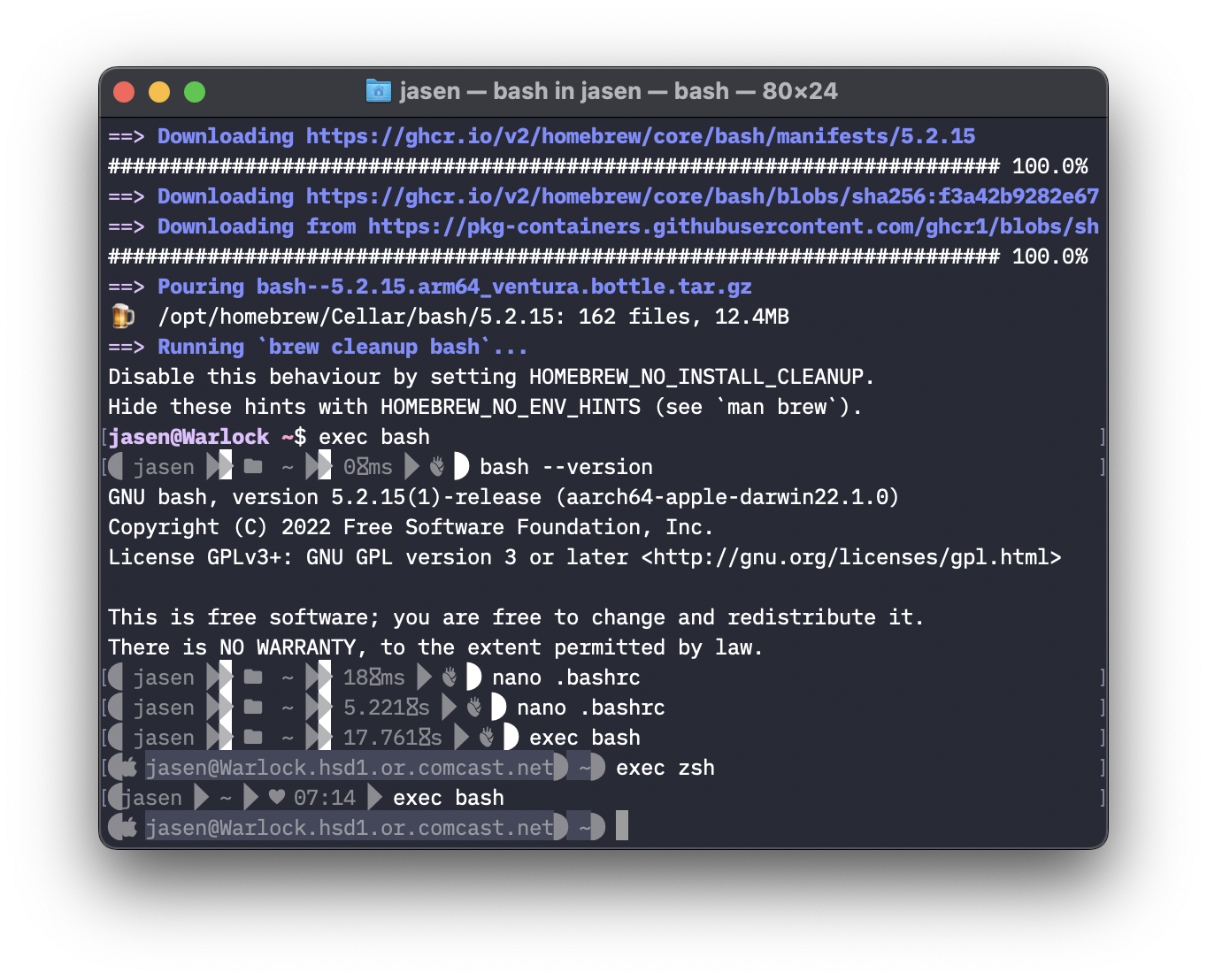 Struggling to Implement on MacOS · JanDeDobbeleer oh-my-posh ...