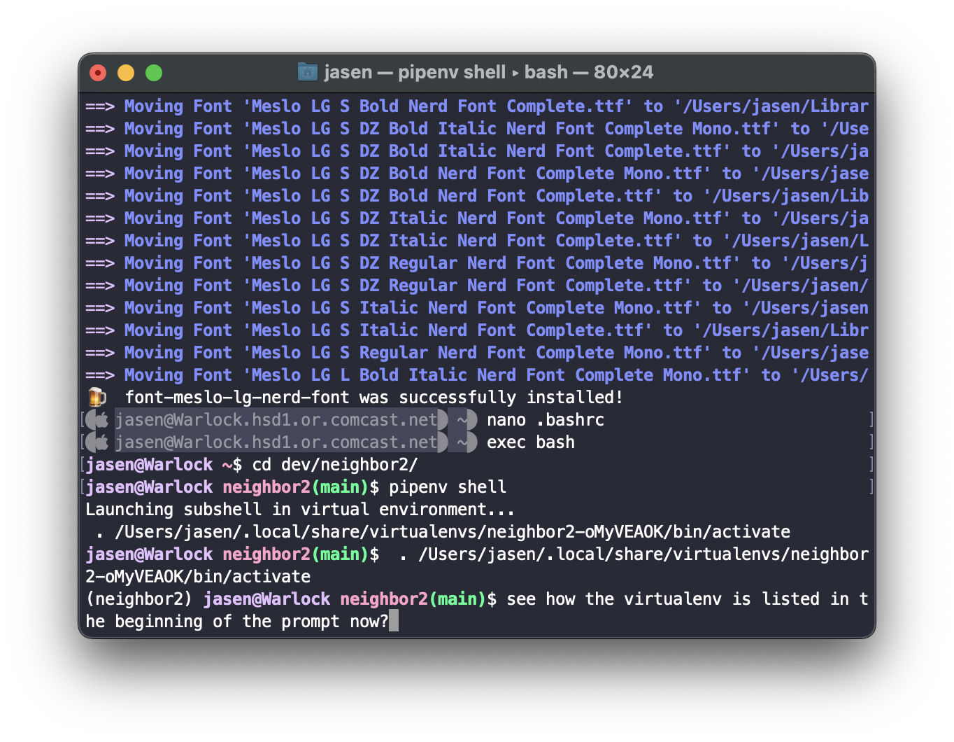 Struggling to Implement on MacOS · JanDeDobbeleer oh-my-posh ...