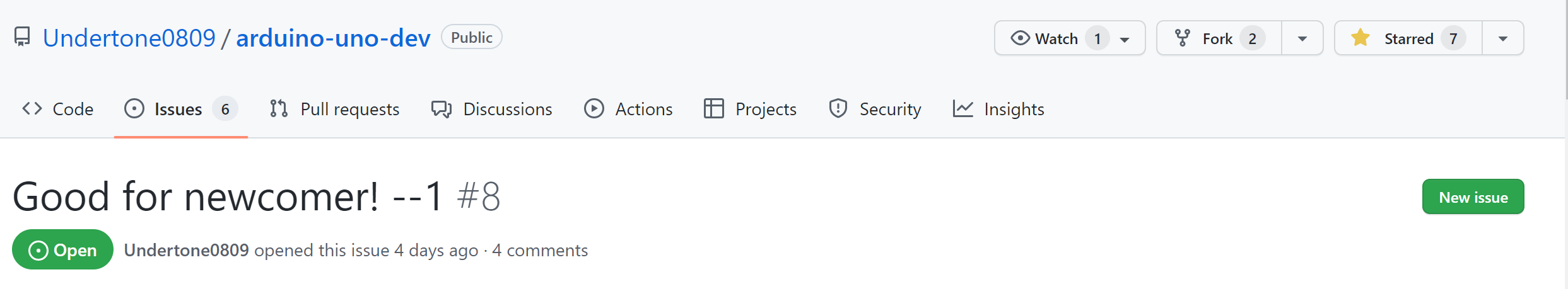 Good for newcomer! --1 · Issue #8 · Undertone0809/arduino-uno-dev · GitHub