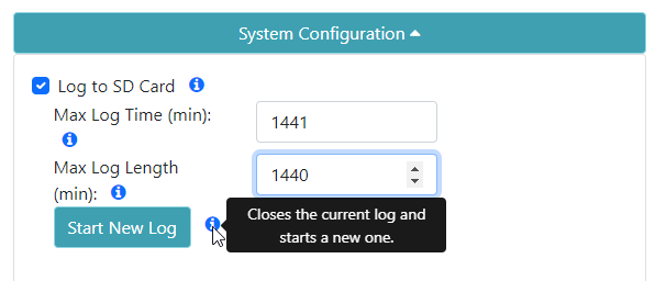 Provide WiFi AP and Serial Menu function to open a new log file with new filename based on ...