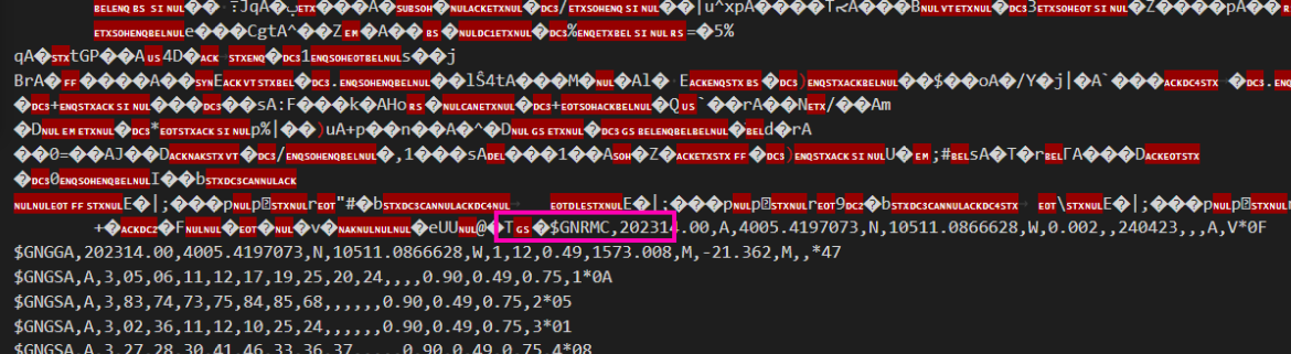 CR-LF needed before "$GNTXT,01,01,01,Reference station position seems incorrect" messages ...